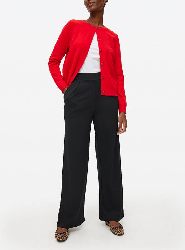 Buy Black Wide Leg Ponte Trousers 20L | Trousers | Argos