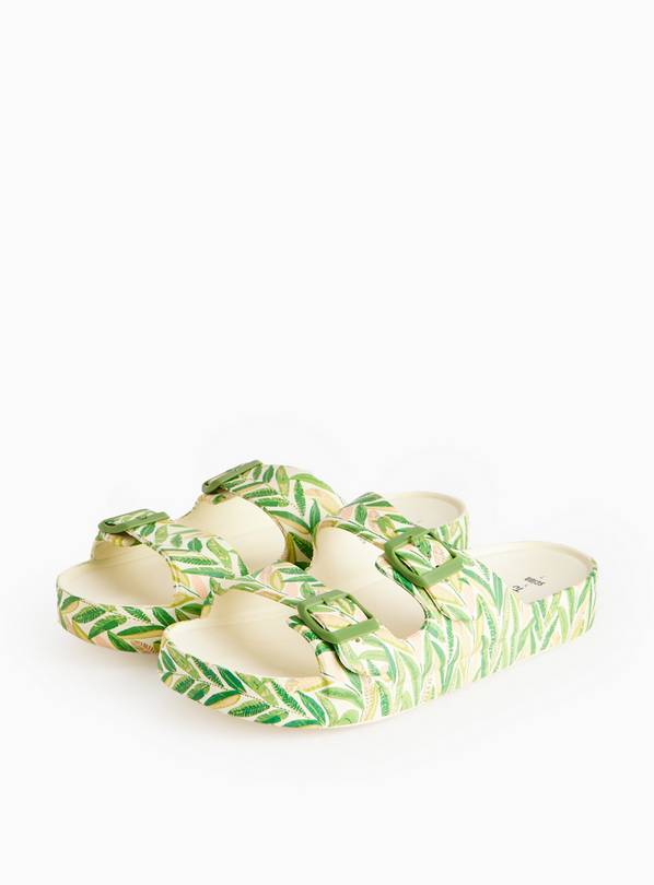 Buy Tu X Scion Leaf Printed Eva Sliders 3 | Sandals | Argos