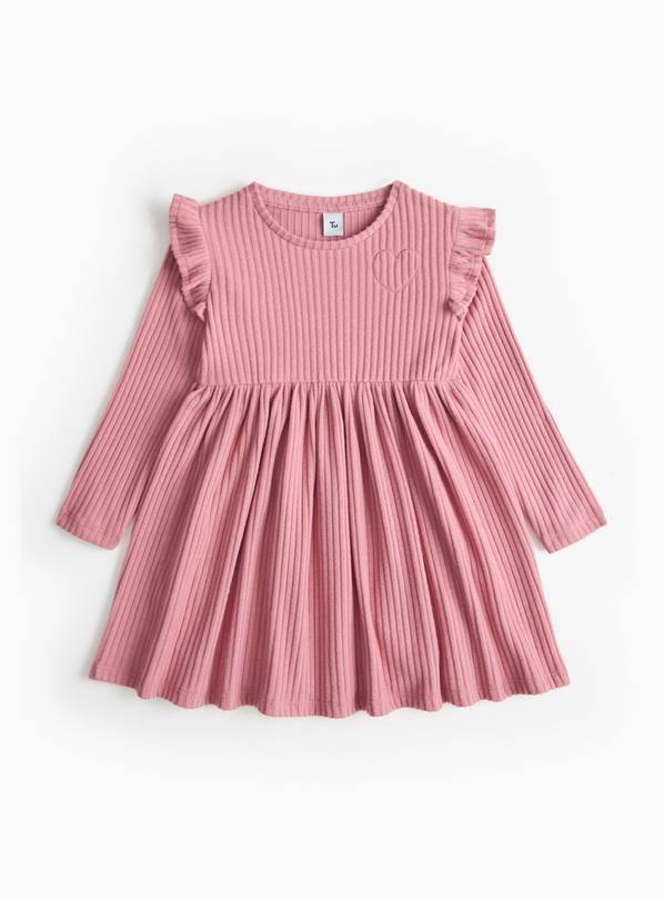 Buy Pink Frill Detail Soft Knit Dress 3-4 years | Dresses, jumpsuits ...