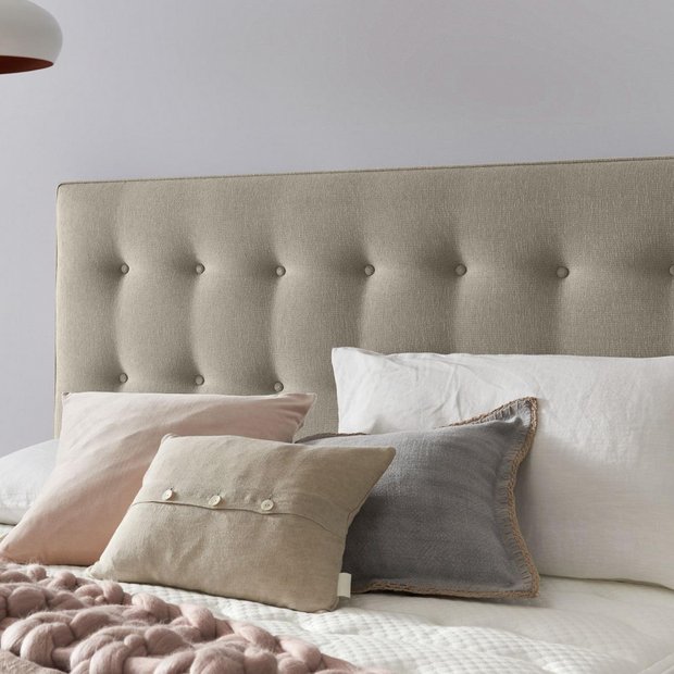 Buy Silentnight Hayez Woven Double Bed Headboard Sandstone Headboards Argos