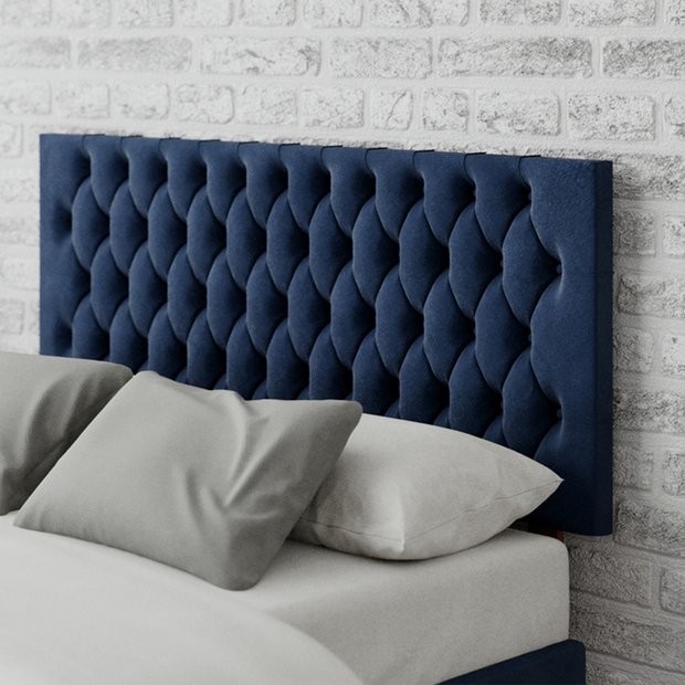Buy Aspire Monroe Velvet Double Headboard Navy Headboards Argos