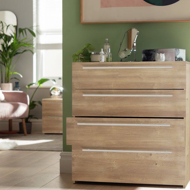 Buy Habitat Atlas 4 Drawer Chest Oak Chest of drawers Argos