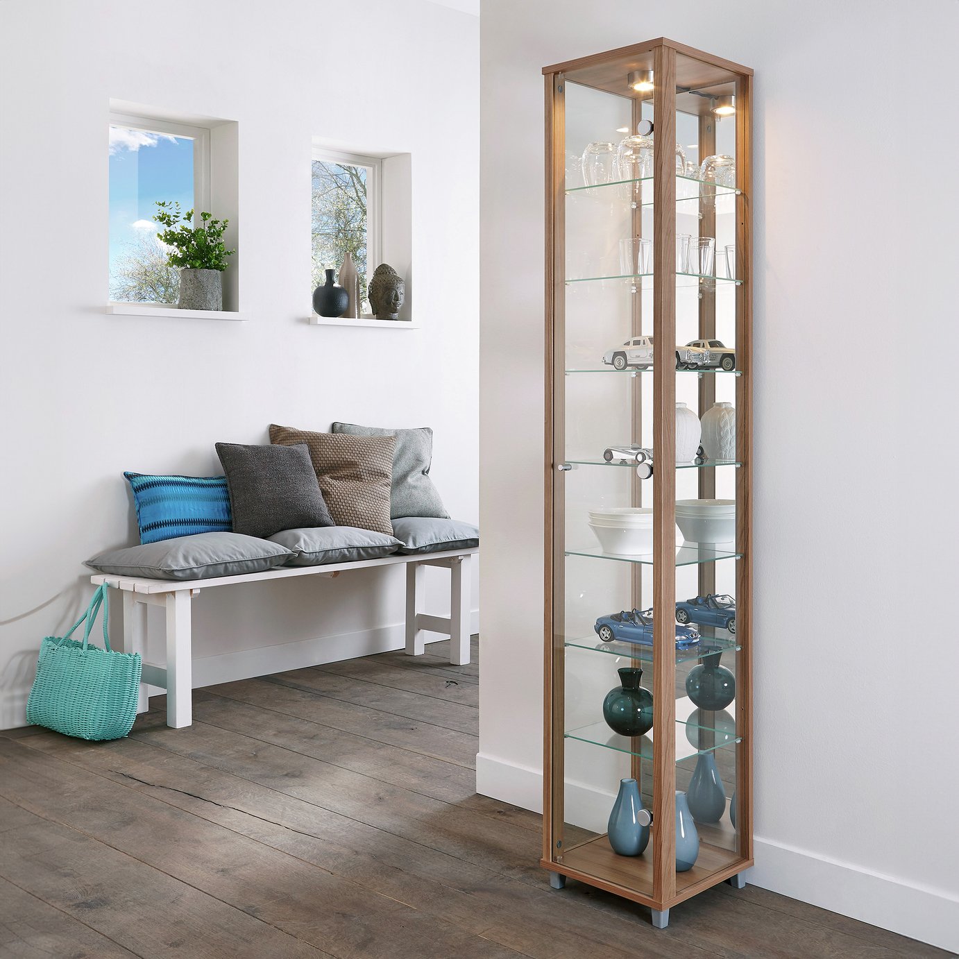 Oak Display cabinets | Argos