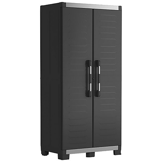 Plastic Tall Storage Cabinet VECELO 4 Tier Slim Tall Storage Cabinet