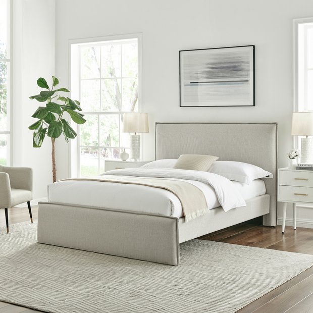 Buy Habitat Herbie Kingsize Fabric Bed Frame Natural Bed frames Argos