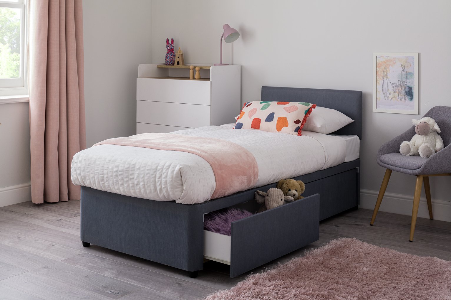 Single 2 storage drawers Divan beds | Argos