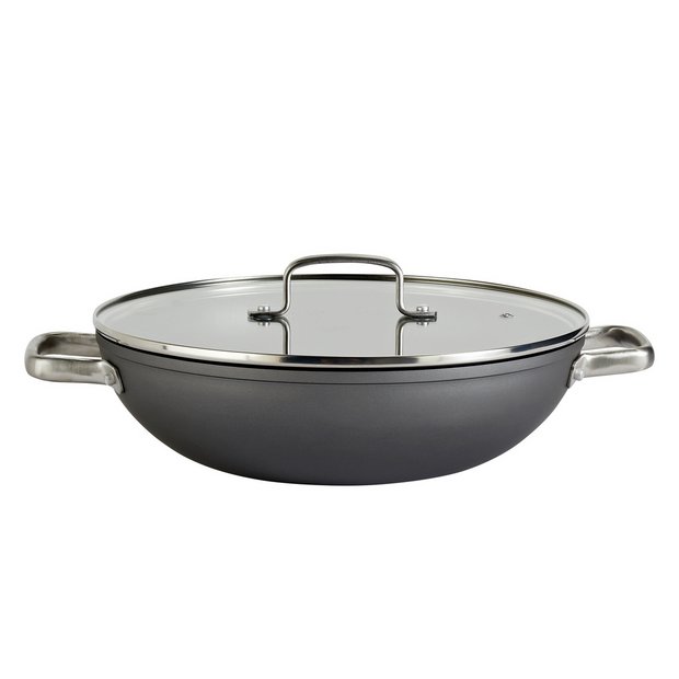 Buy Habitat 30cm Hard Anodised Aluminium Double Handled Wok Woks Argos