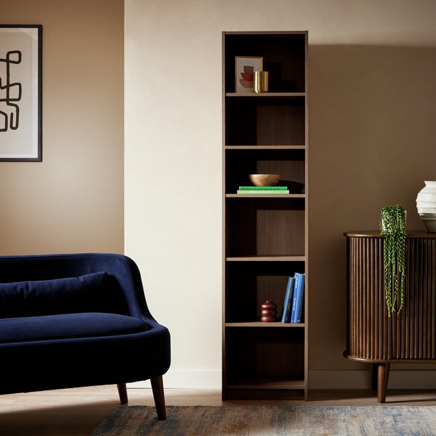 Buy Argos Home Maine Narrow Bookcase Walnut Bookcases and shelving units Argos