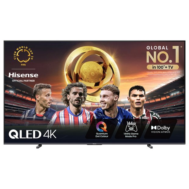 Buy Hisense 100 Inch 100E7NQTUK Smart 4K UHD HDR QLED Freely TV Televisions Argos