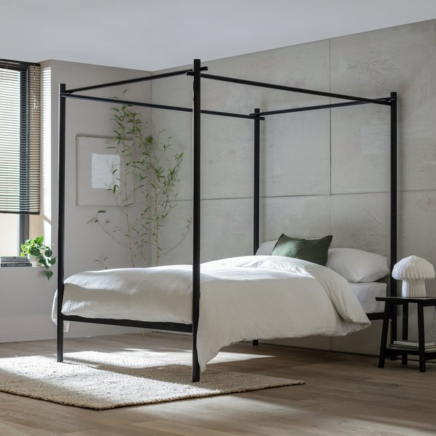 Argos black metal bed frame store