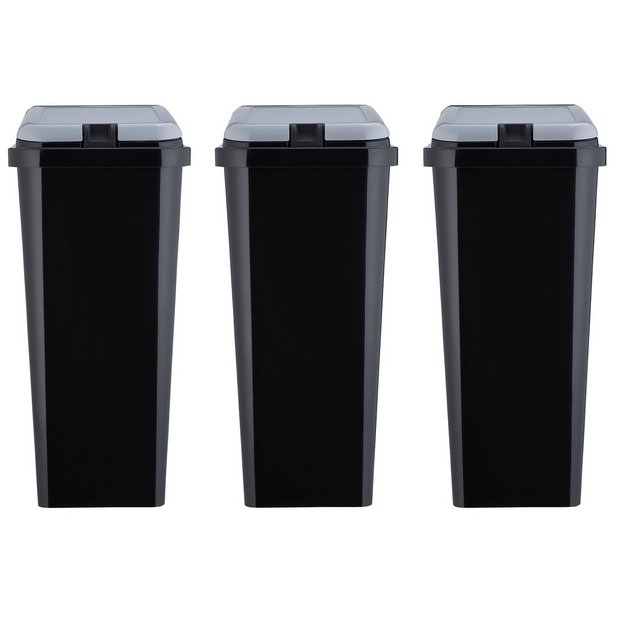 Buy Argos Home Trio of Recycling Bins Black Kitchen bins Argos