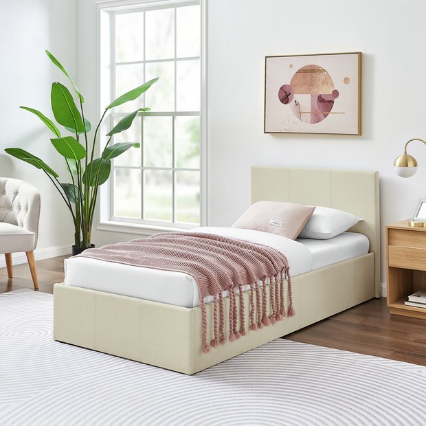 Buy Argos Home Heathdon Single End Lift Ottoman Bed Natural Ottoman and storage beds Argos