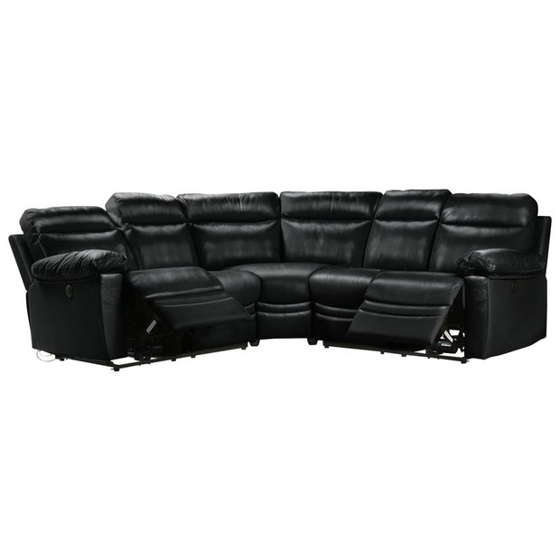 Argos leather corner sofa store