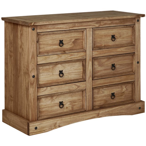 Buy Argos Home Puerto Rico 6 Drawer Chest Dark Pine Chest of drawers Argos