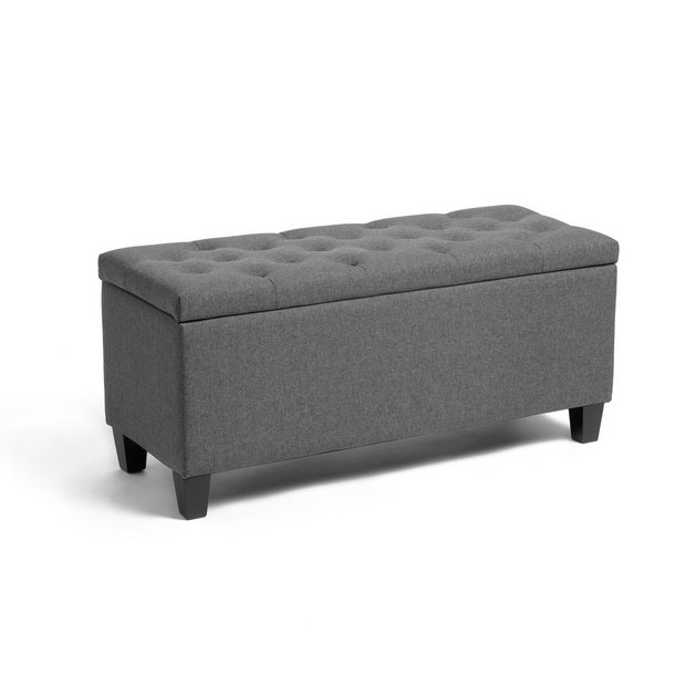 Buy Argos Home Fabric Large Storage Ottoman Grey Ottomans and storage benches Argos