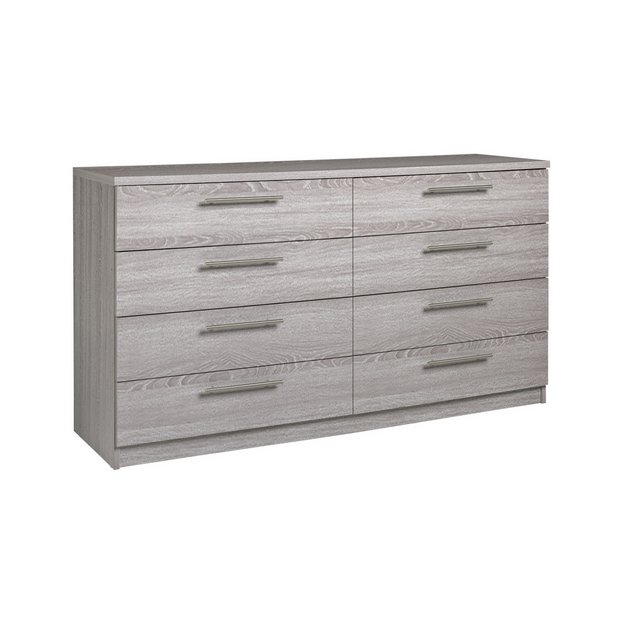 Buy Argos Home Brisbane 8 Drawer Chest Grey Oak Chest of drawers Argos