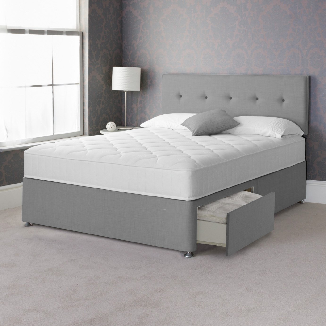 2 storage drawers Divan beds | Argos