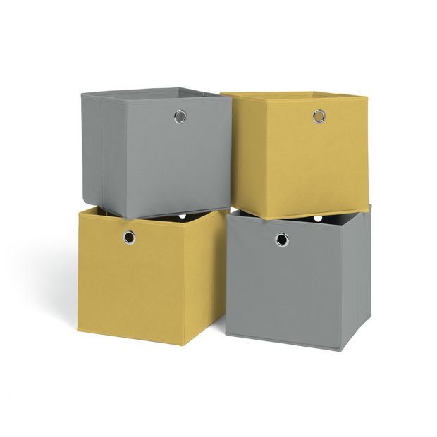 Habitat Set Of Squares Boxes Baby Pink Off-White By Argos