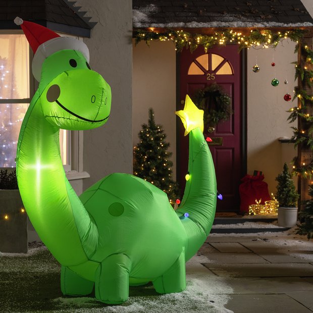 Buy Habitat Pre Lit Christmas Inflatable Dinosaur Decoration Outdoor Christmas decorations Habitat