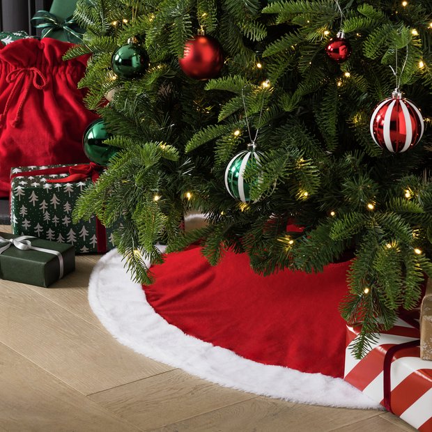 Buy Argos Home Santa Christmas Tree Skirt 90cm Christmas tree skirts and stands Argos
