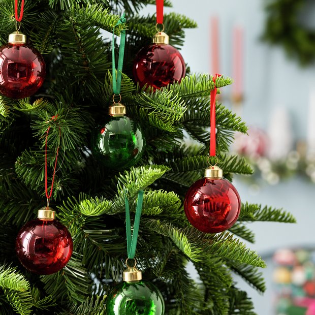 Green christmas baubles store