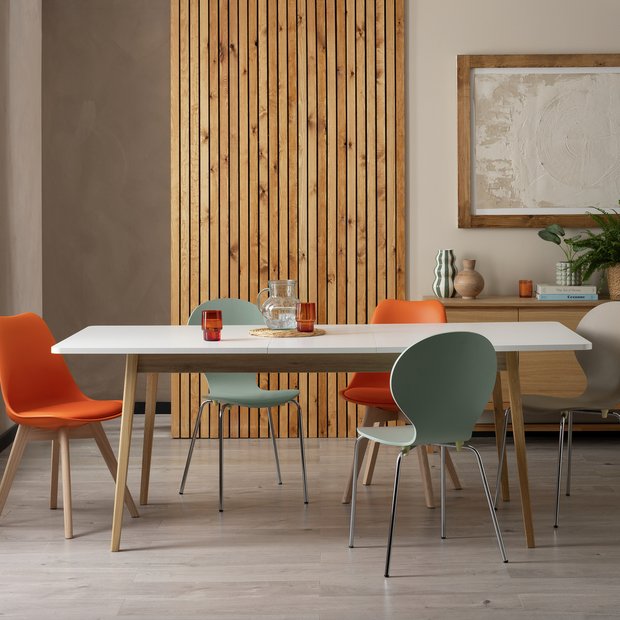 Buy Habitat Sylas Extending 6 8 Seater Dining Table White Oak Dining tables Argos