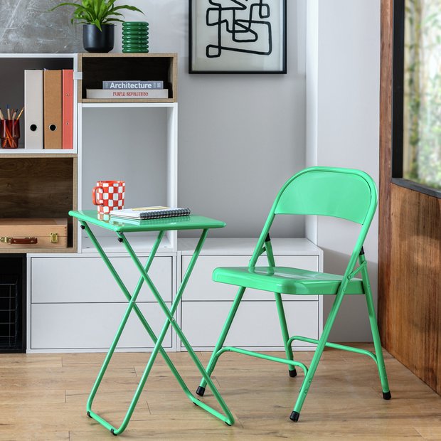 Buy Habitat Airo Metal Folding Side Table Green Side tables Habitat