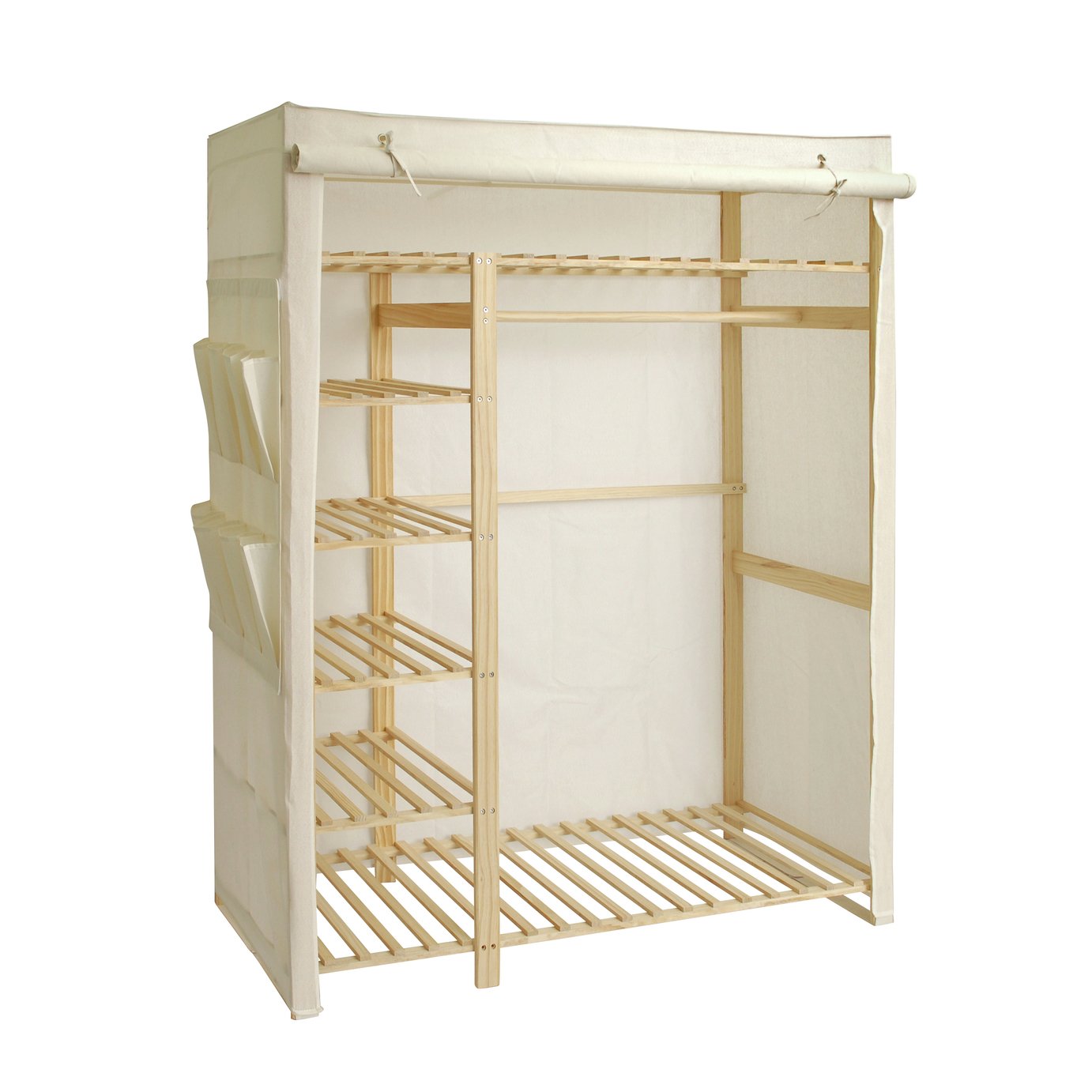 Wooden fabric wardrobe store