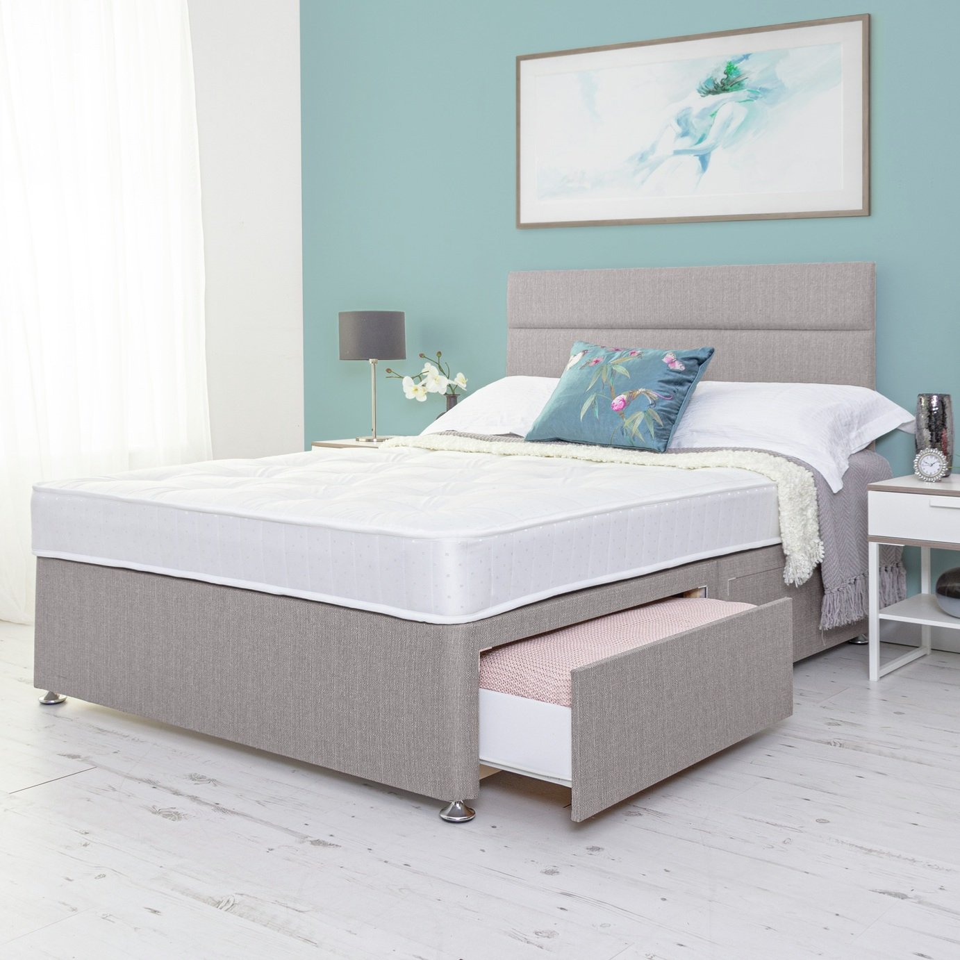 Double 4 storage drawers Divan beds | Argos