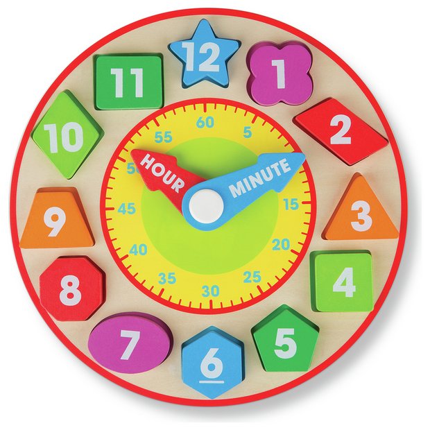 Buy Melissa Doug Shape Sorting Clock Early learning toys Argos