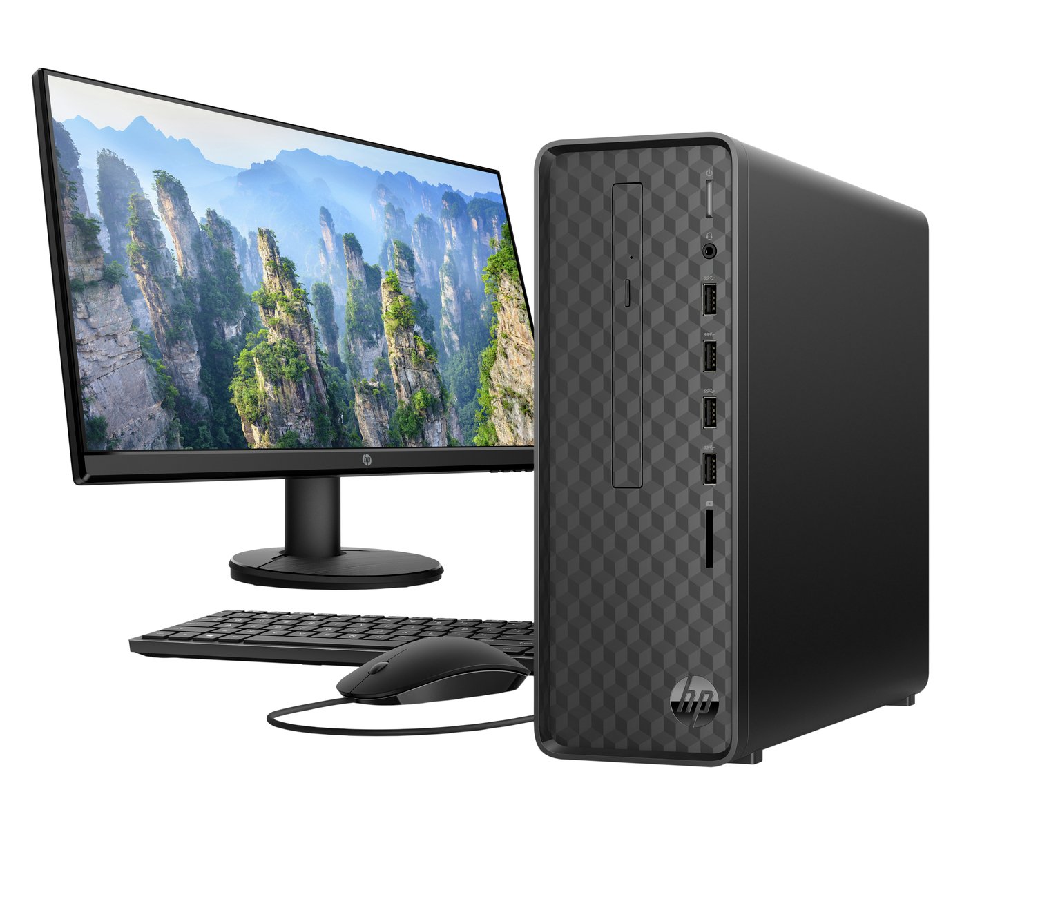 Desktop with monitors Desktops | Argos