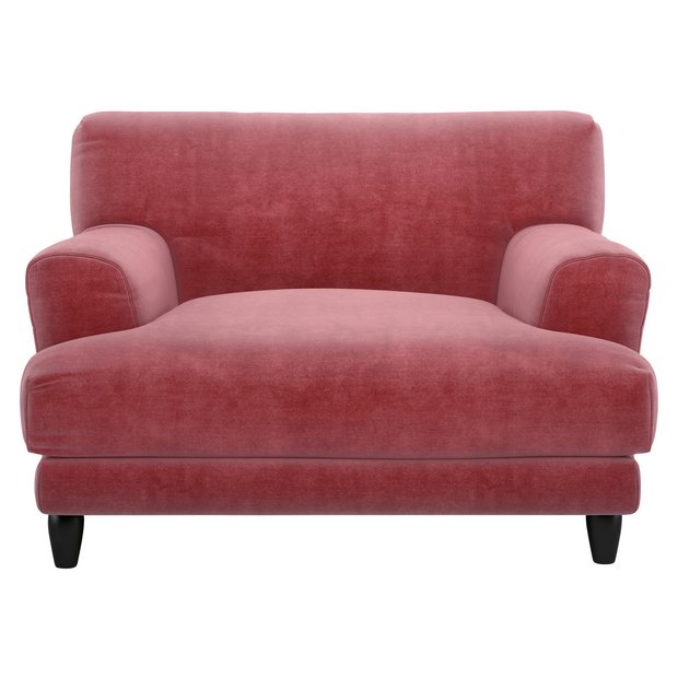 Pink Velvet Cuddler Chair | atelier-yuwa.ciao.jp