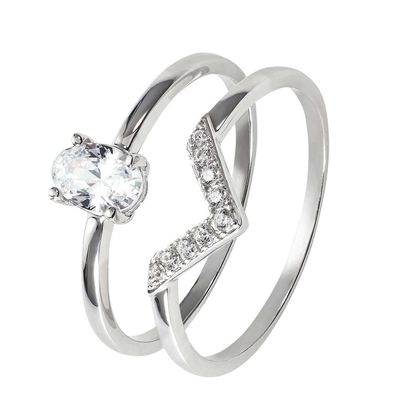 Bridal ring set Womens rings | Argos