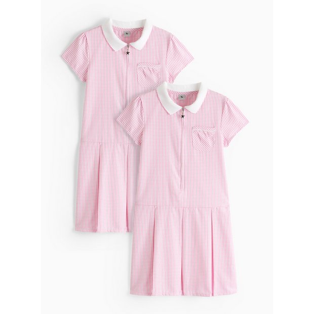 Pink Gingham School Dress Uk