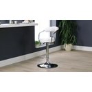 Buy Argos Home Executive Gas Lift Bar Stool w/ Back Rest - White | Bar ...