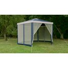 Buy Argos Home 4m Hexagonal Garden Gazebo with Side Panels -Blue ...