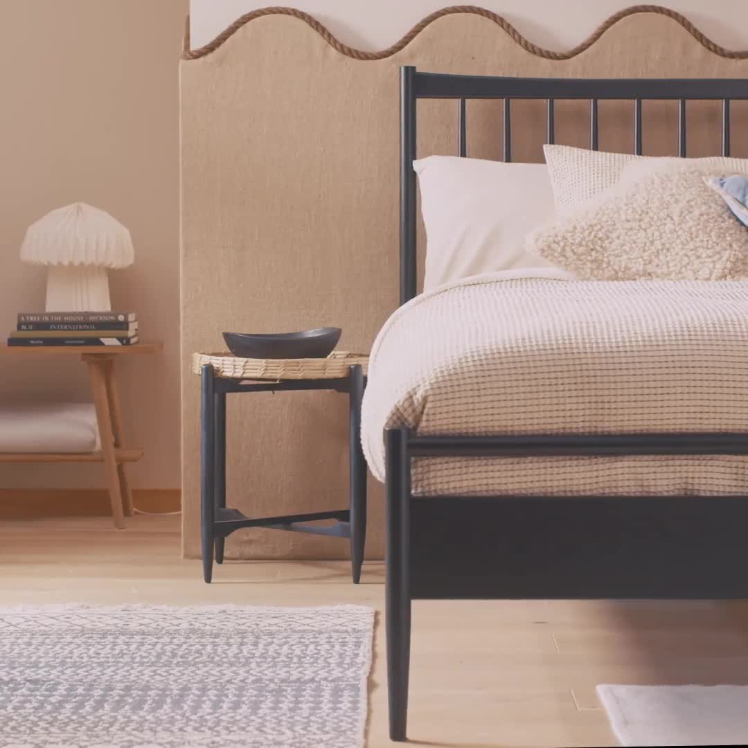 Buy Habitat Chiltern Spindle Double Wooden Bed Frame Black Bed frames Habitat